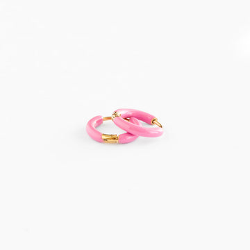 Enamel Hoop Earring – Pip Pop Post