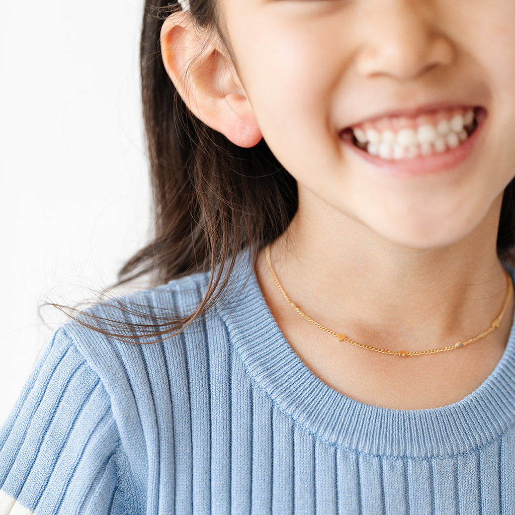 Little Girl Gold Mini Heart Necklace: Waterproof Tarnish proof – Pip ...