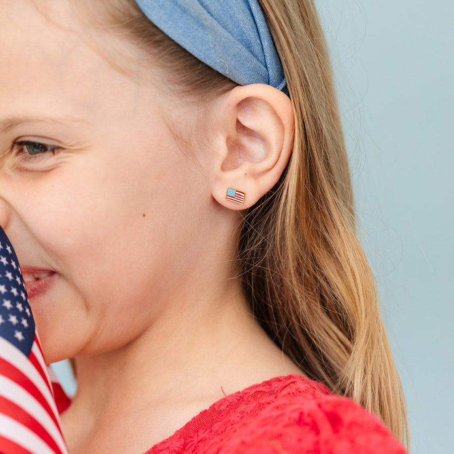 American Flag Stud Earrings – Pip Pop Post